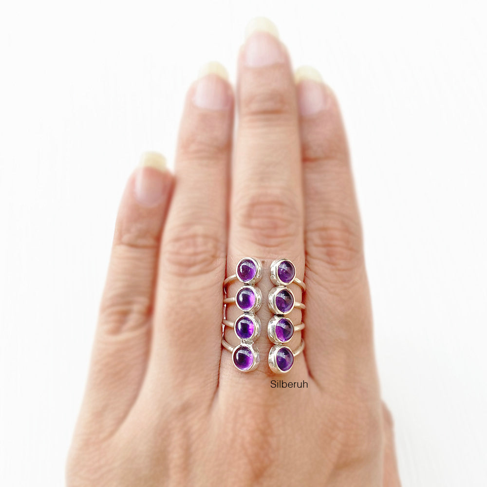 Amethyst Deep Ocean Silver Ring – SILBERUH