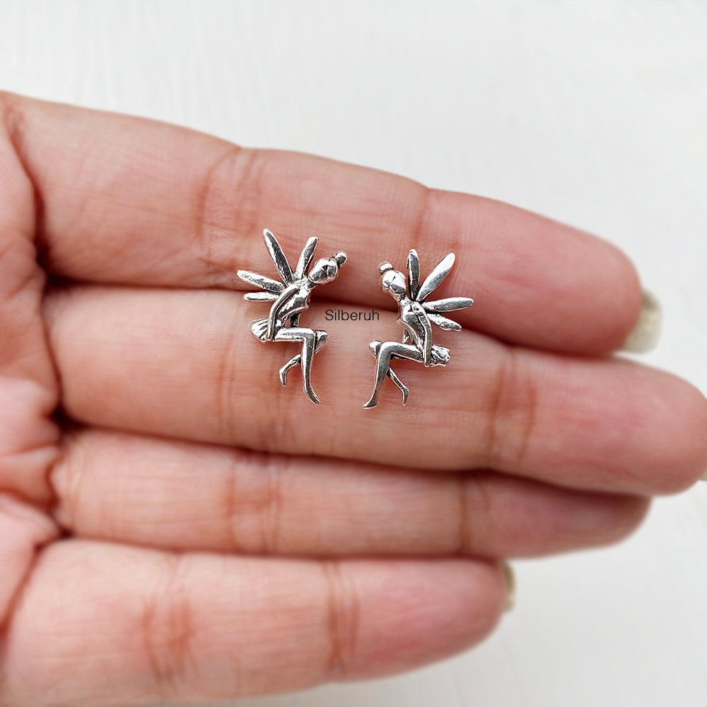 Fairy Angel Silver Stud Earring – SILBERUH