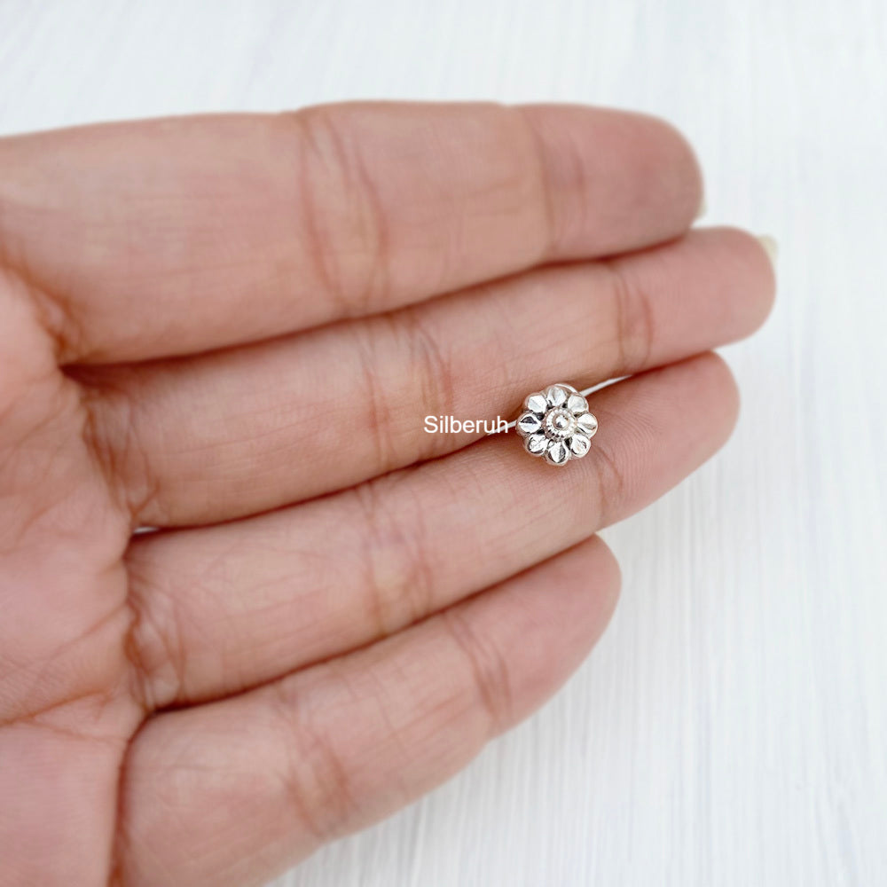 Flower Silver Nose Pin Silberuh