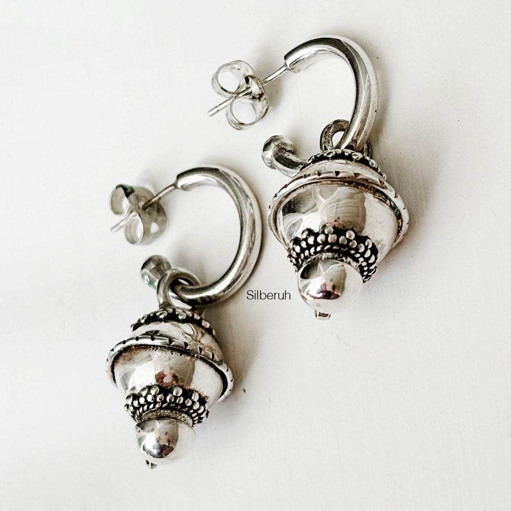 Half Bali Silver Ball Earring – SILBERUH