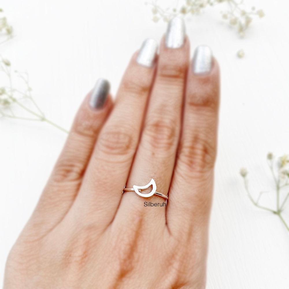 Half Moon Silver Ring – SILBERUH