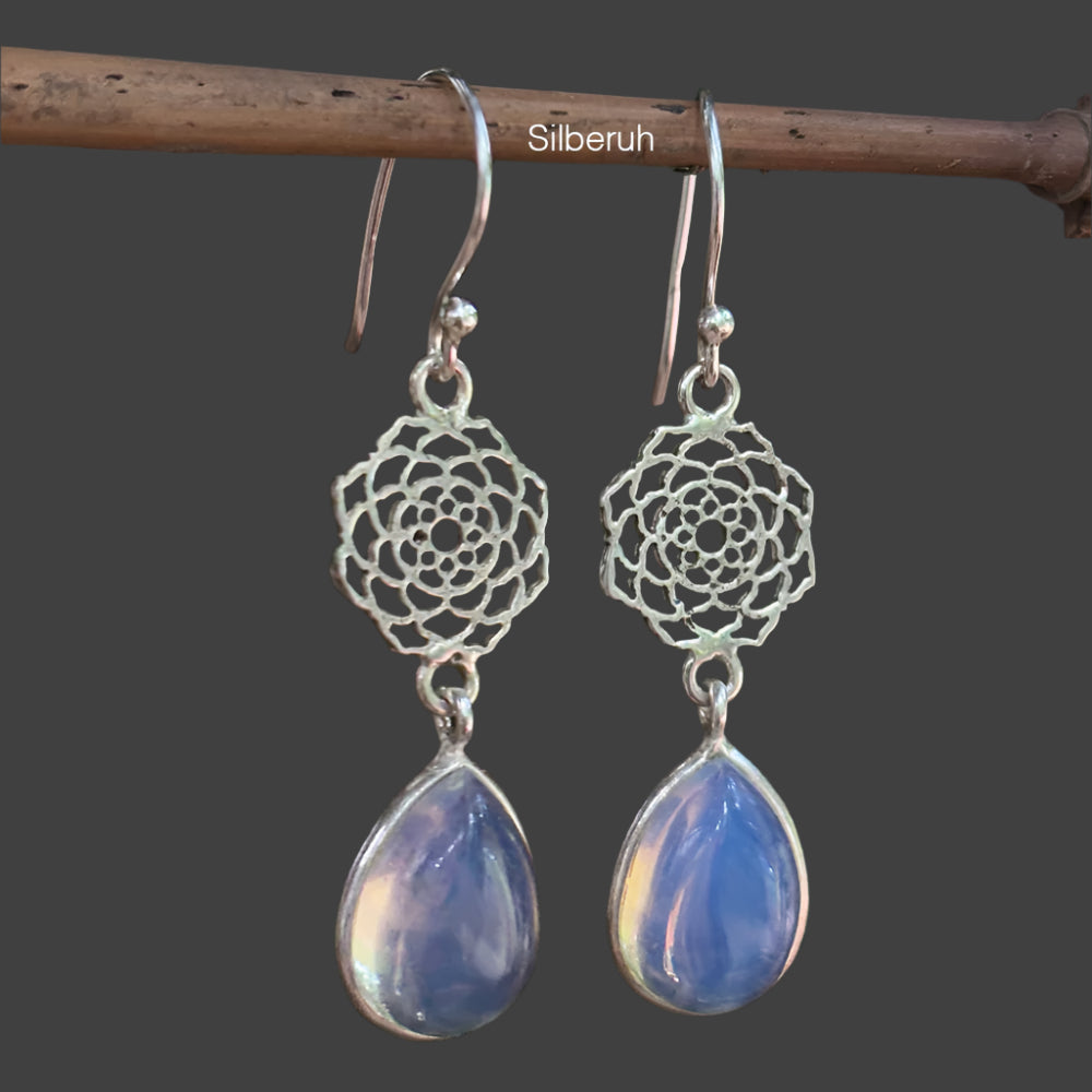 Opalite Sahasrara Chakra Silver Earring – SILBERUH