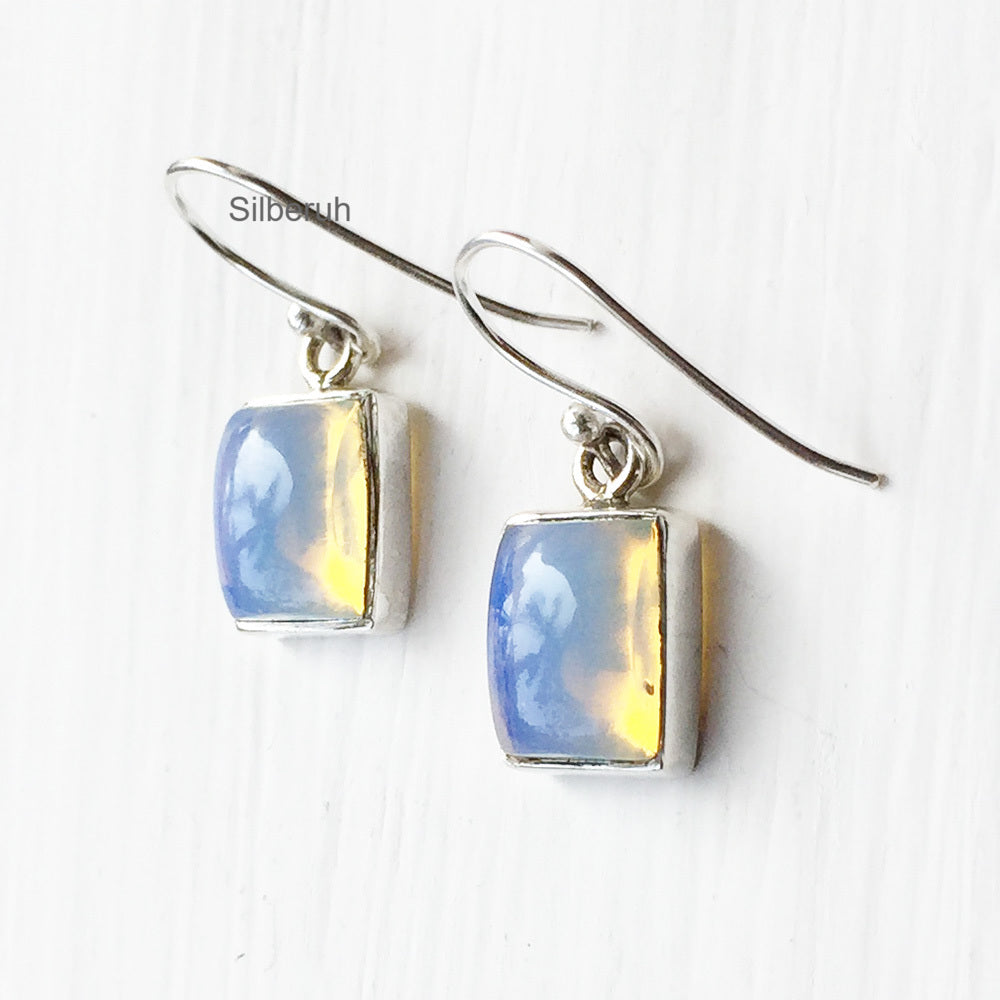 Opalite Silver Rectangular Earring – SILBERUH