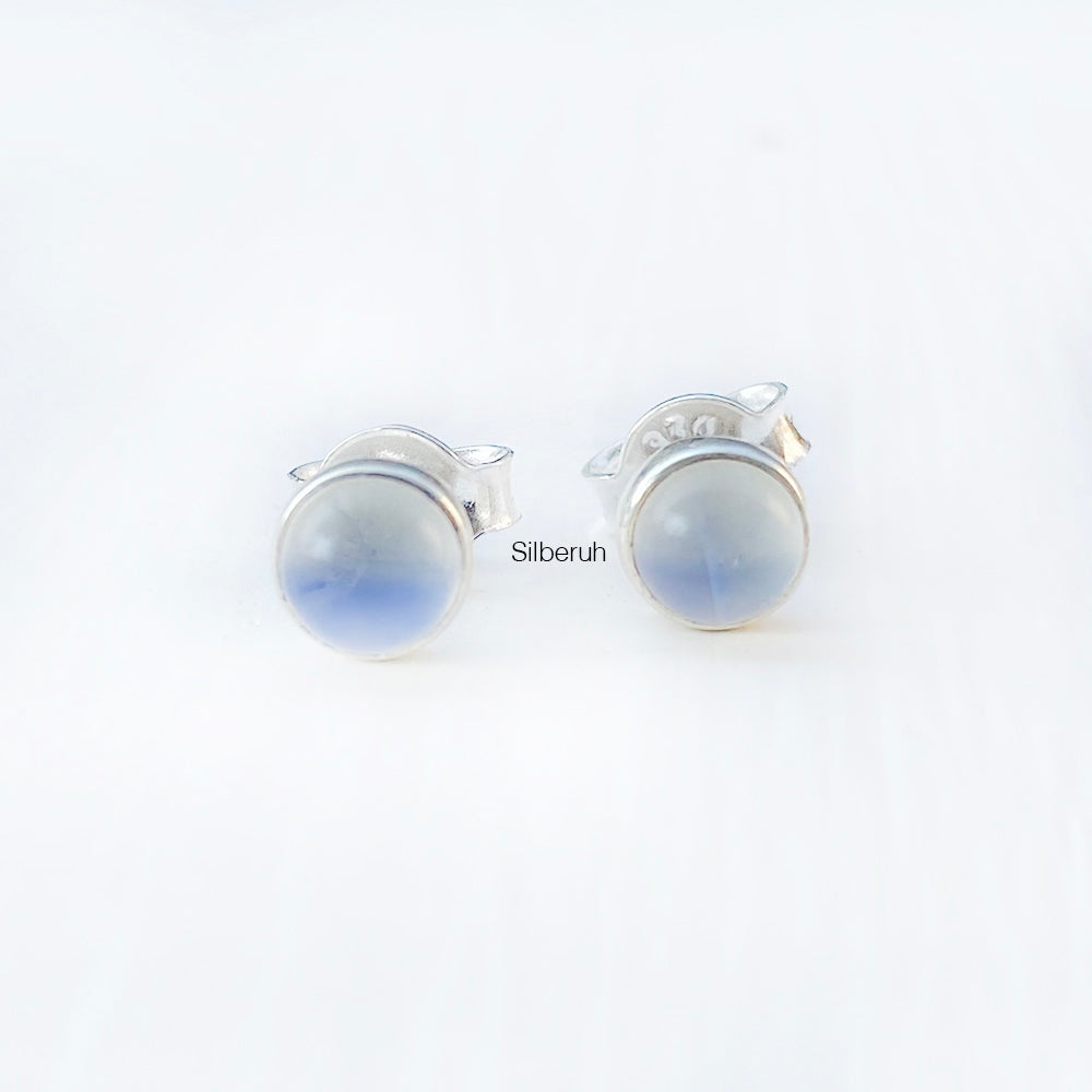 Opalite Silver Round Stud – SILBERUH