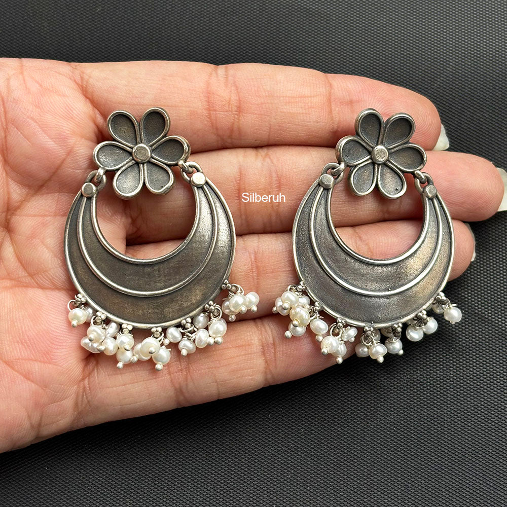 Pearl Tribal Silver Earring – SILBERUH