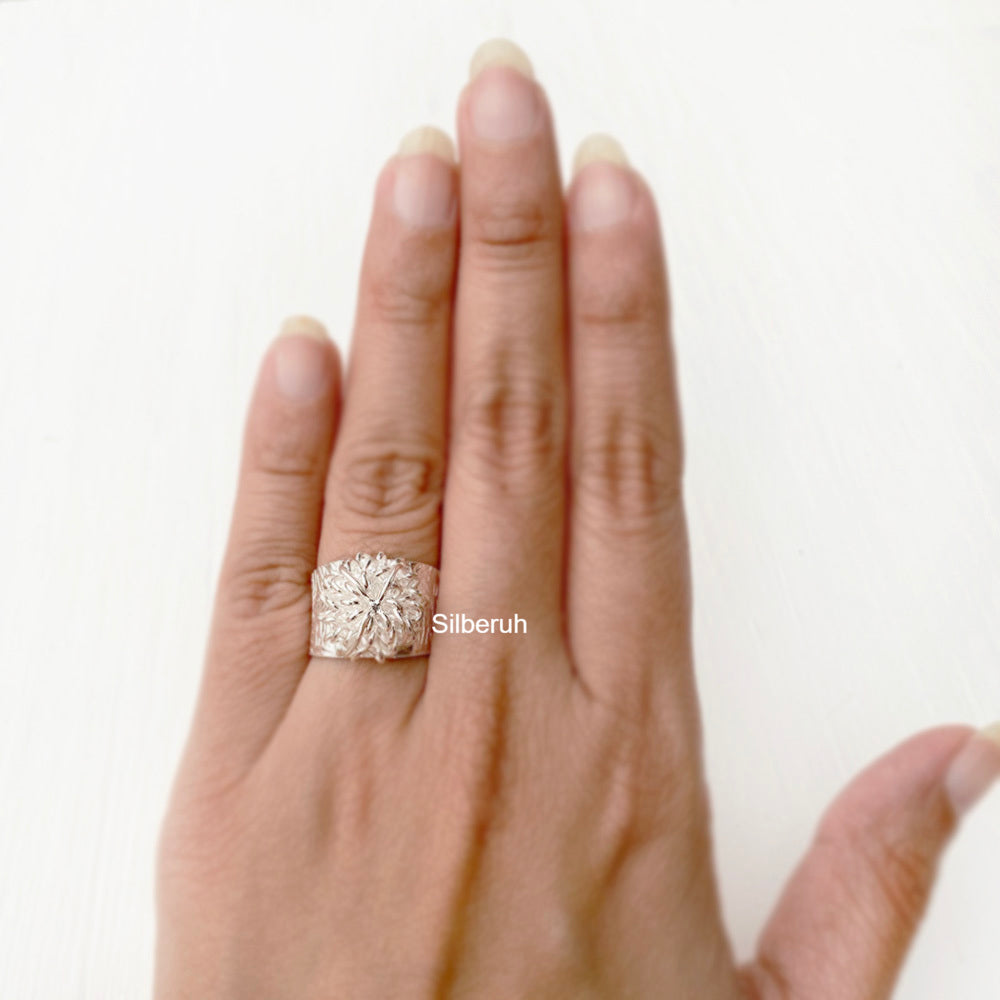Scribble Phool Silver Ring – SILBERUH