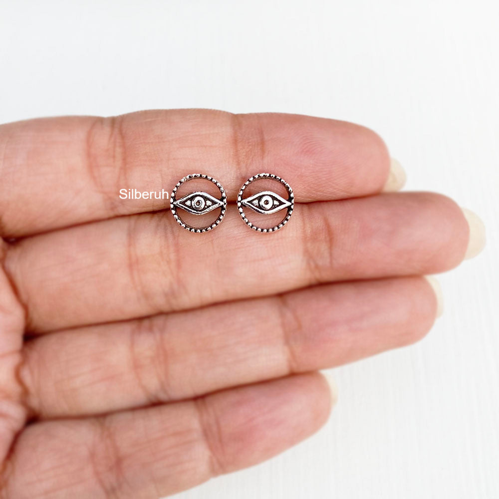 Silver Evil Eye Stud – SILBERUH