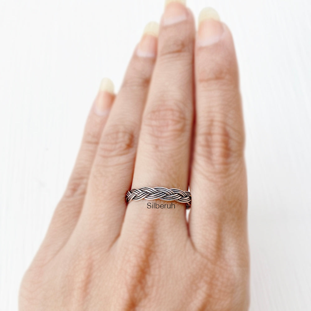 Silver Knotted Band Ring – SILBERUH