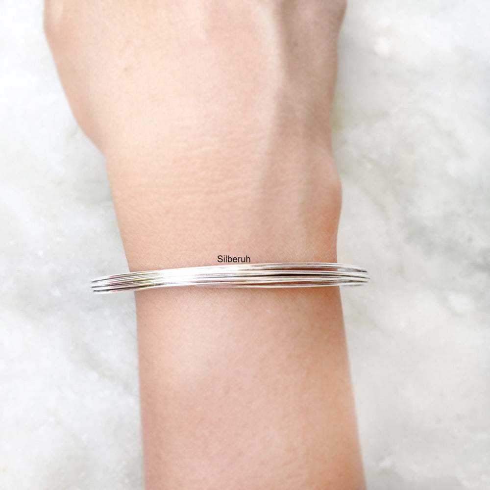 Silver Wire Bangle – SILBERUH