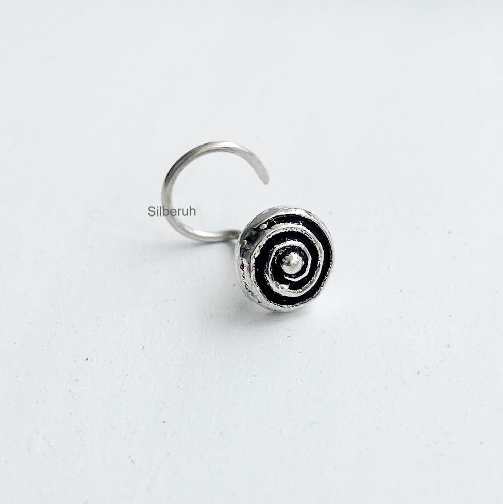 Spiral Silver Nose Pin Silberuh