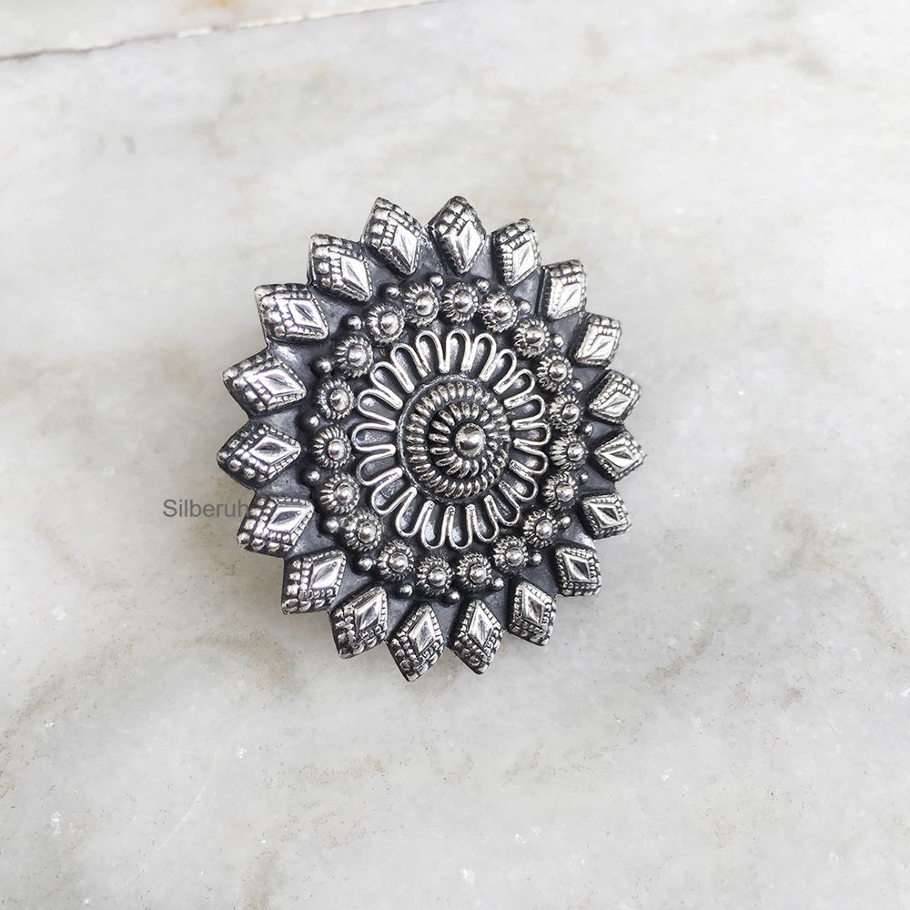 Tribal Silver Adjustable Ring – SILBERUH