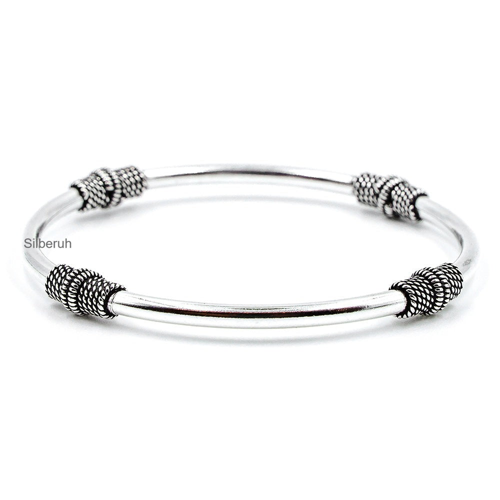 Silver Tribal Openable Bangle – SILBERUH