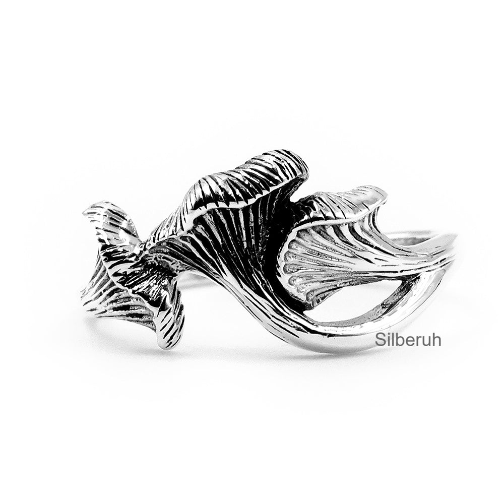 Ginkgo Leaf Silver Ring – SILBERUH
