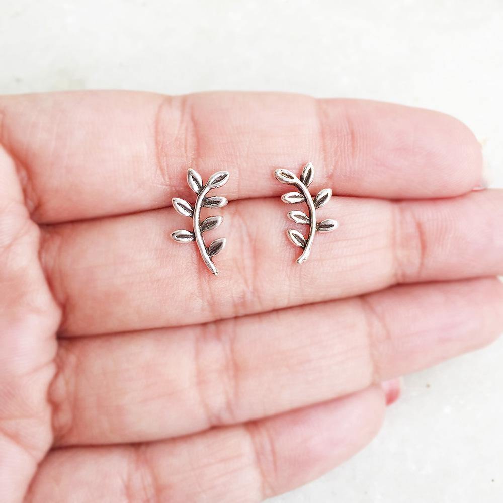 Leaf Silver Stud – SILBERUH