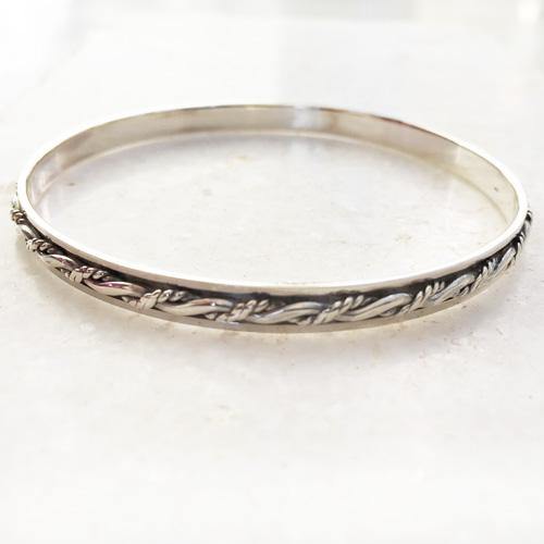 Knotted Silver Spinner Bangle – SILBERUH