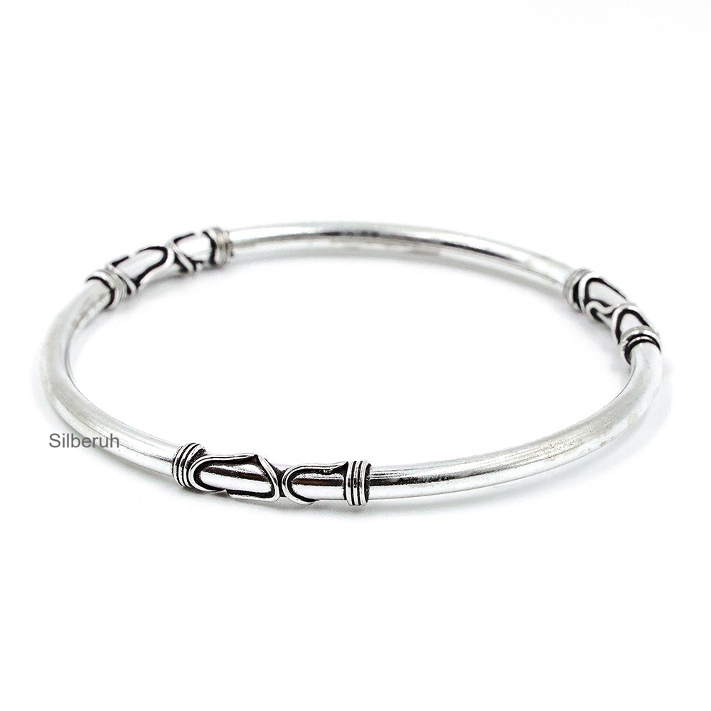 Banjara Silver Openable Bangle – SILBERUH