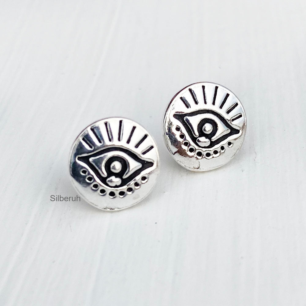 Evil Eye Silver Stud – SILBERUH