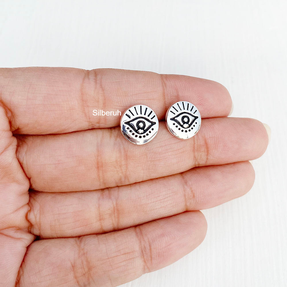 Evil Eye Silver Stud – SILBERUH