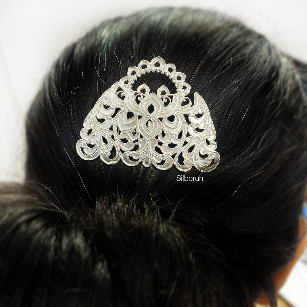 Ornamental Silver Hair Pin – SILBERUH