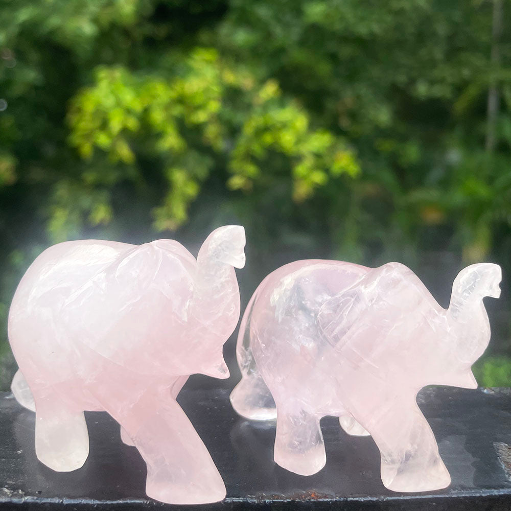 Rose Quartz Elephant – SILBERUH