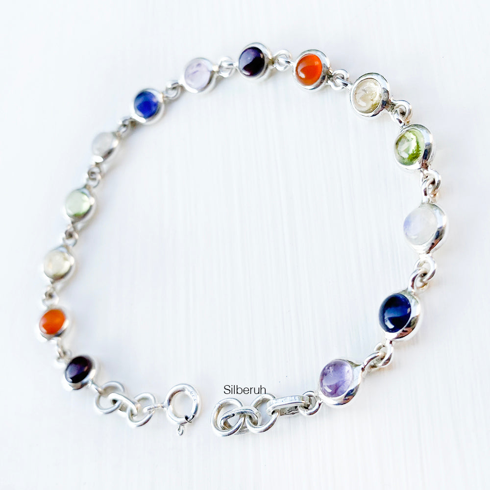 Seven Chakra Silver Bracelet – SILBERUH