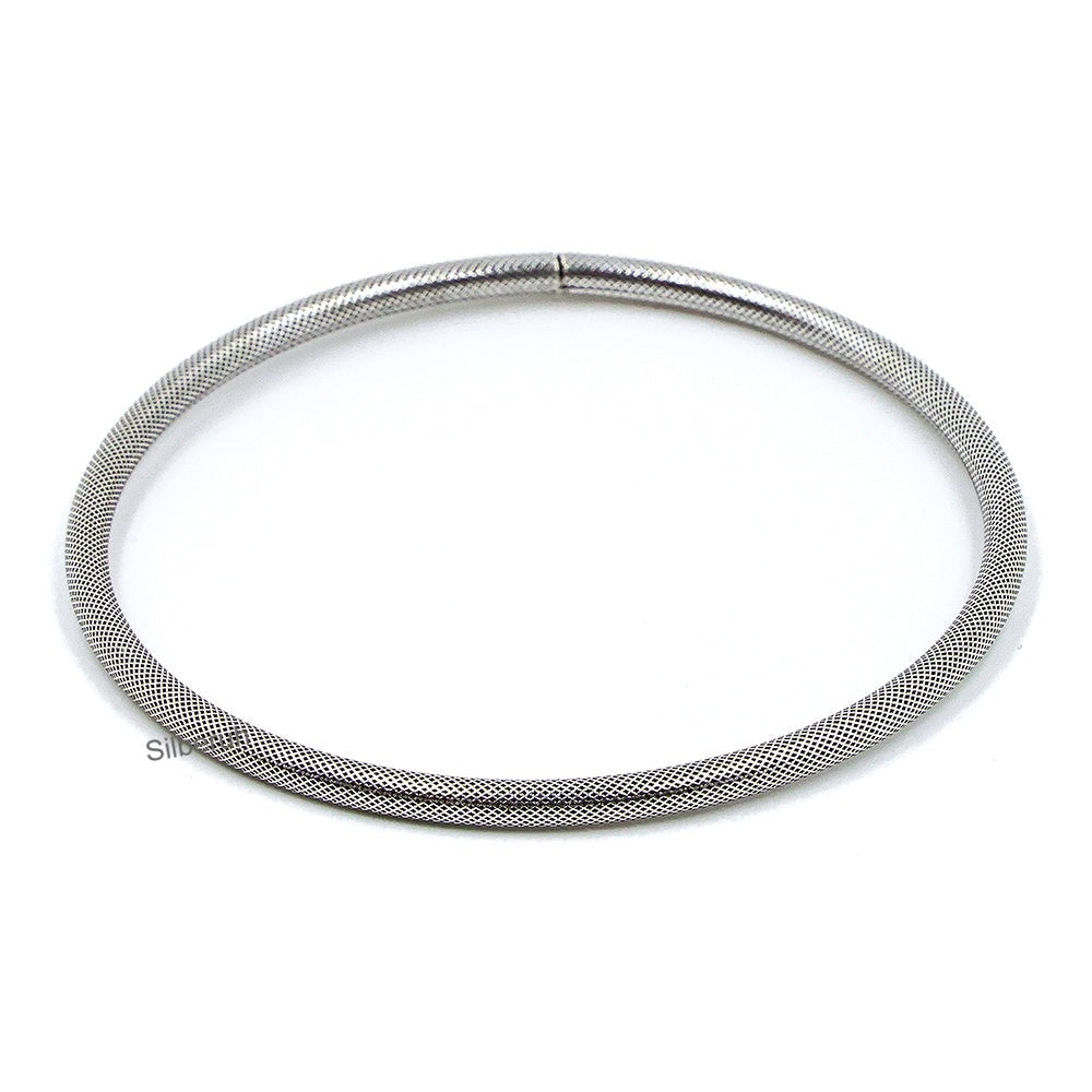 Simple Silver Openable Bangle – SILBERUH